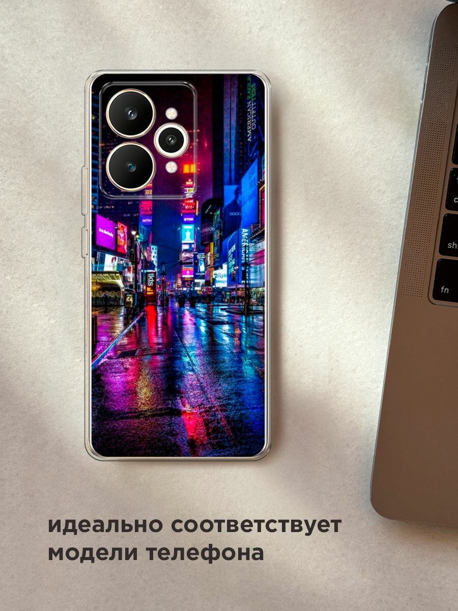 Силиконовый чехол на Realme 15 / Реалми 15 с принтом "Фиолетовая улица" — фото 1