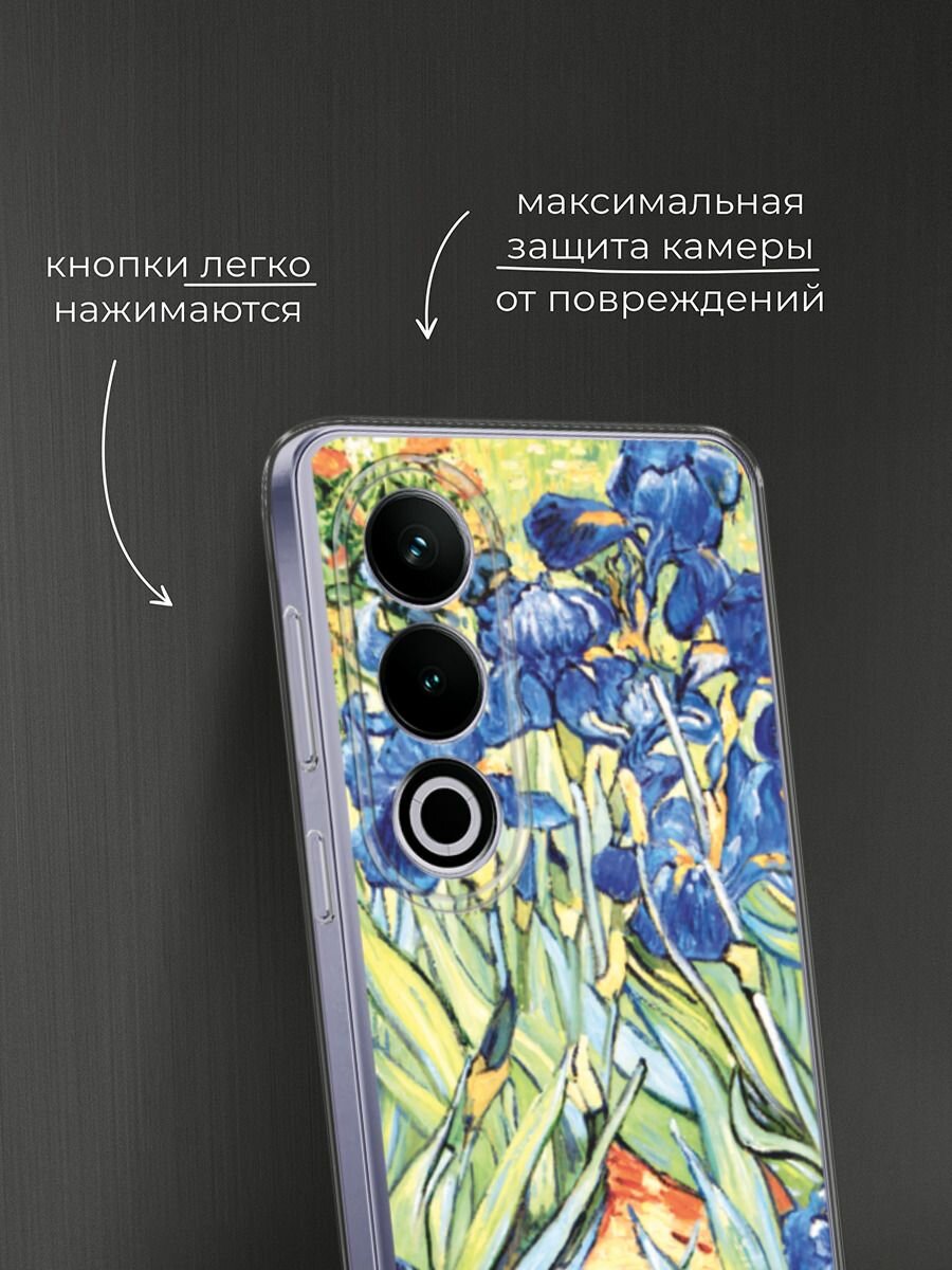 Чехол на Oneplus Ace 3V / Ван Плас Эйс 3V с принтом "Ирисы Ван Гог" — фото 1