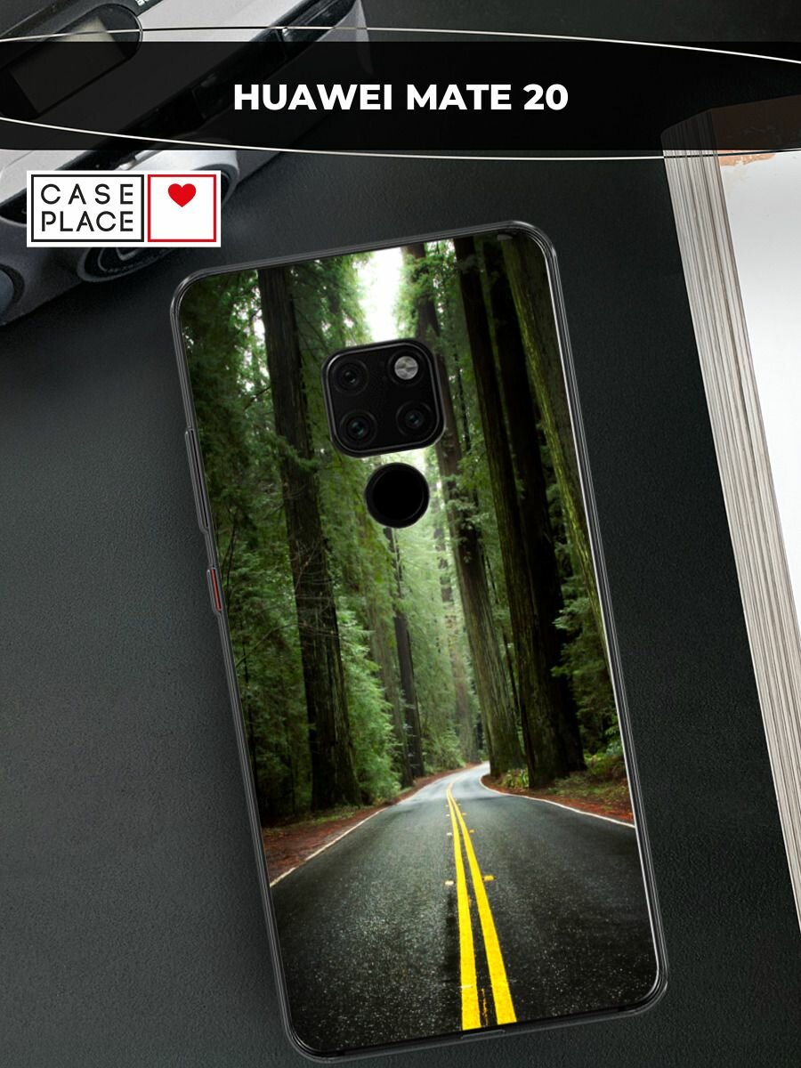 Силиконовый чехол на Huawei Mate 20 / Хуавей Мате 20 с принтом "Лес 17"