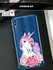 Чехол на Honor 8X / Хонор 8Х с принтом "Единорог с пионами", прозрачный