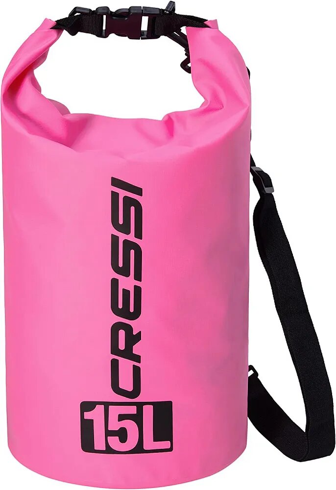 Гермомешок, герморюкзак, влагозащитная сумка CRESSI с лямкой DRY BAG объем 15 литровый розовый