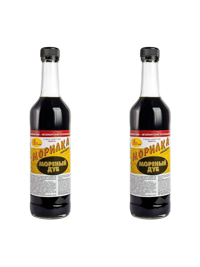 Морилка неводная дуб мореный 0,5 л (2 шт.)