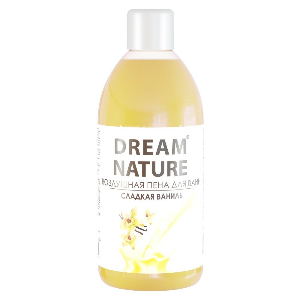 DREAM NATURE пена для ванн сладкая ваниль с ароматом ванили объем 1 л для релаксации