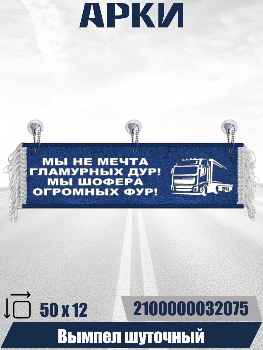 Вымпел 50*12 "Мы не мечта." шуточный на лобовое стекло