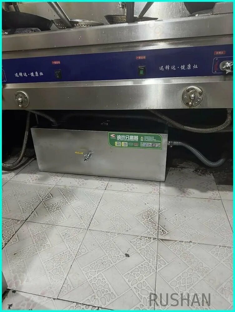 NOETLYO Ресторанная жироуловитель, Двойное отверстие, нержавеющая сталь, Серебро, 60*30*30см