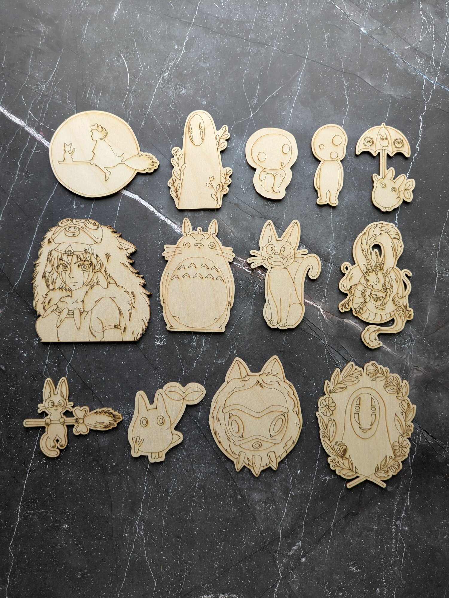 Магниты на холодильник из фанеры для раскрашивания, 13 шт.