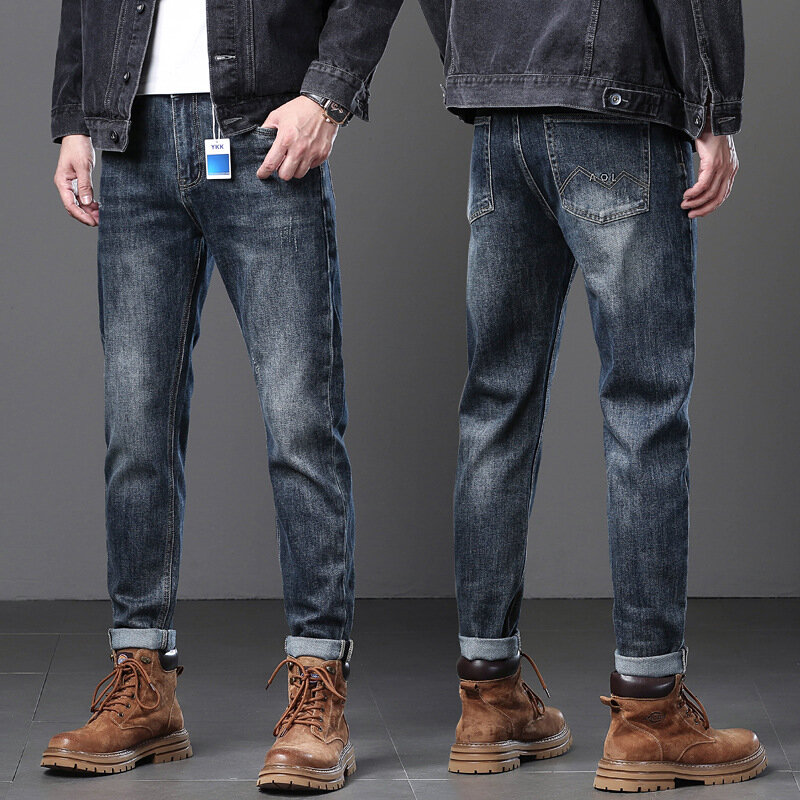 Мужские джинсы Чистый цвет / прямые B1, LI Mall талии_30