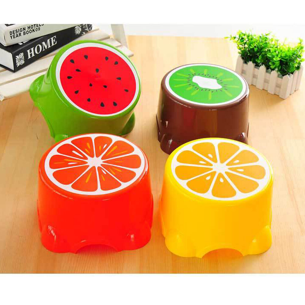 Табуреты Для Детей, Оранжевый, Прочный И Безопасный, С Мультяшным Дизайном, Для Дома И Школы, 2 Штуки