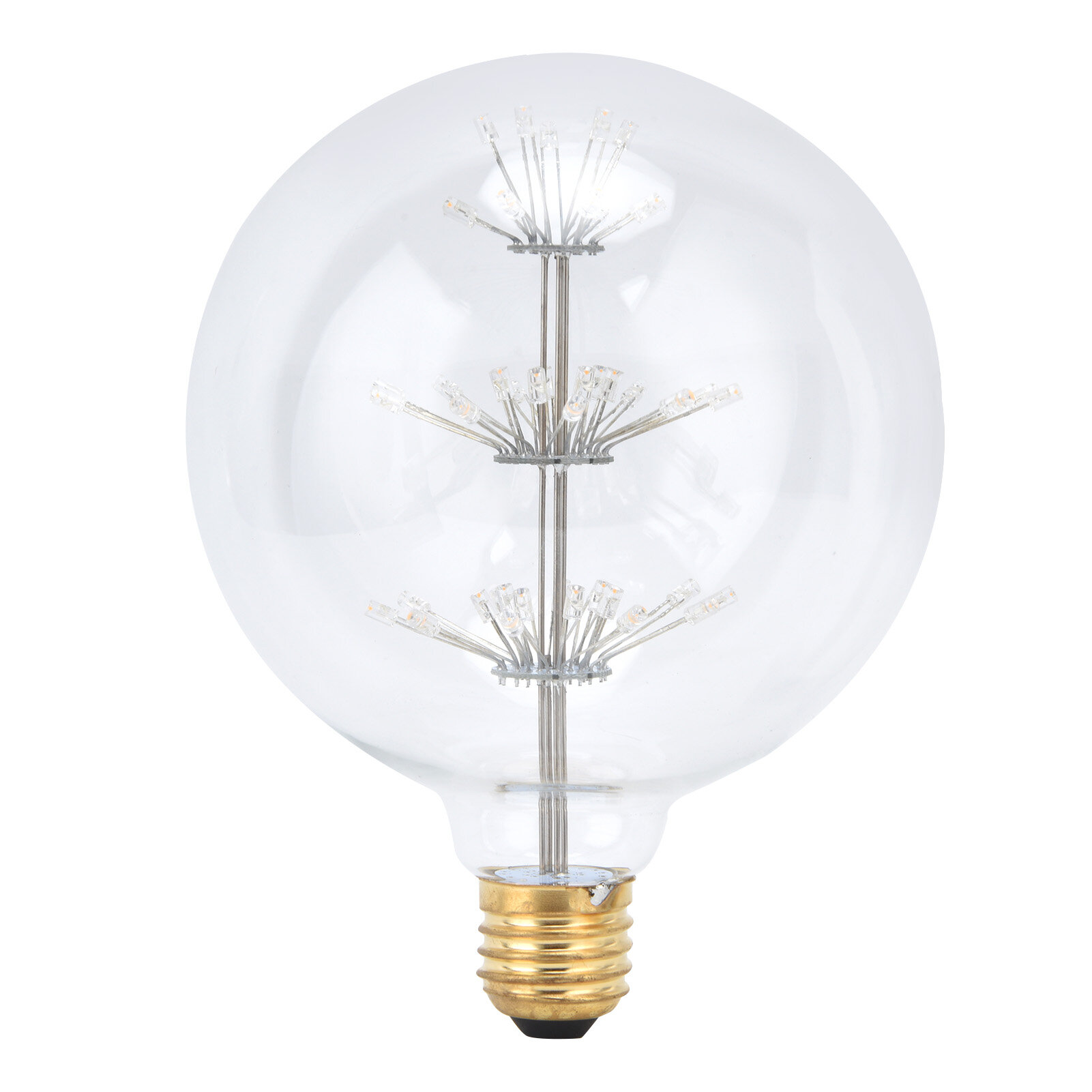 Старинная стеклянная лампочка 3 Вт G125 E27, винтажная лампочка для праздничного оформления, 85‑265 В, теплый свет