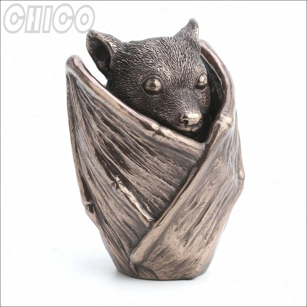 Элегантная готическая шкатулка для ювелирных изделий в виде летучей мыши из смолы, декор на Хэллоуин