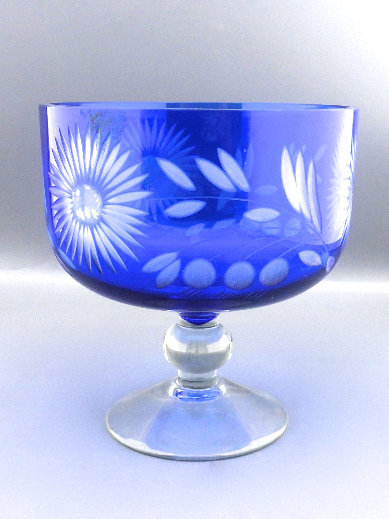 Ваза на ножке хрусталь Дятьковский хрустальный завод 1960-1980-е гг