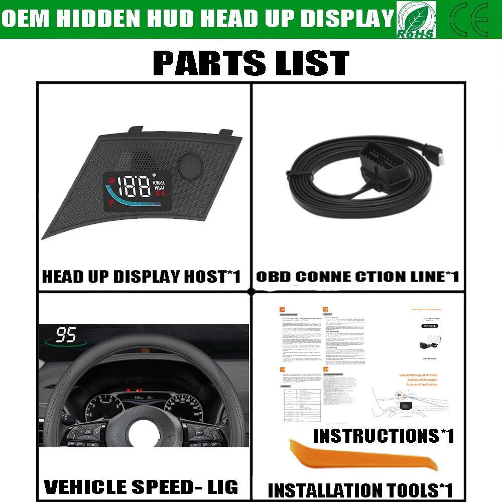 Скрытый проектор на лобовое стекло для Nissan Qashqai J10 2006-2013 OEM 3. Vehicle Speed- Lig