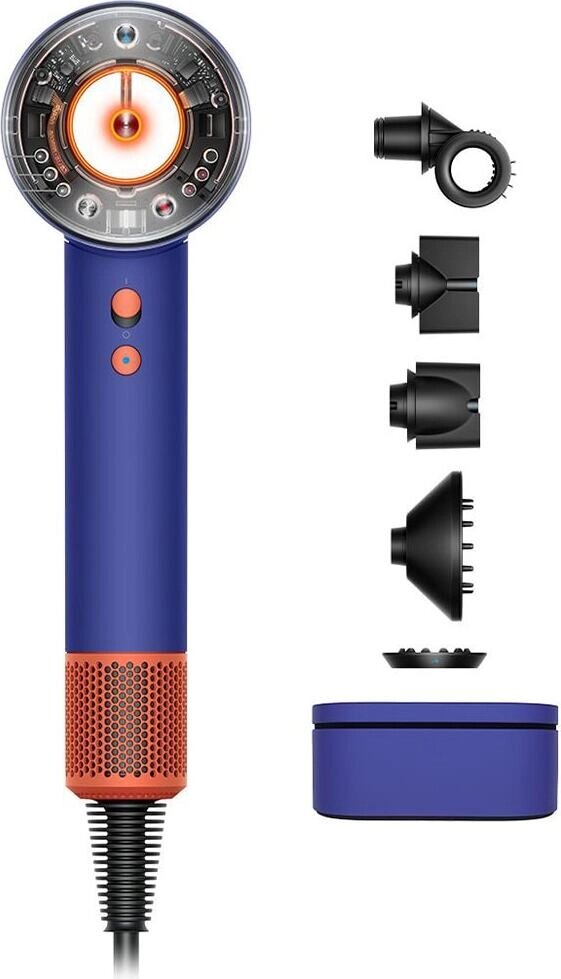 Фен Dyson Supersonic HD16, Vinca blue/Topaz orange, с кейсом