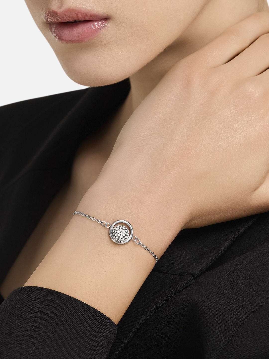 Браслет-цепочка, кристалл, стразы