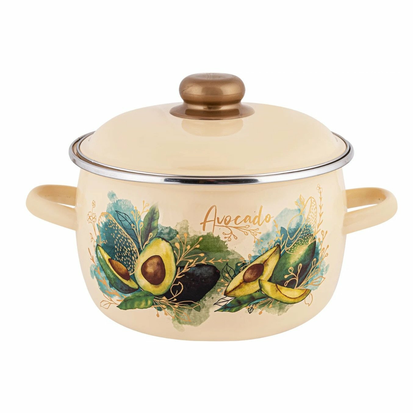 Кастрюля Appetite эмал сфер Avocado 2,0л