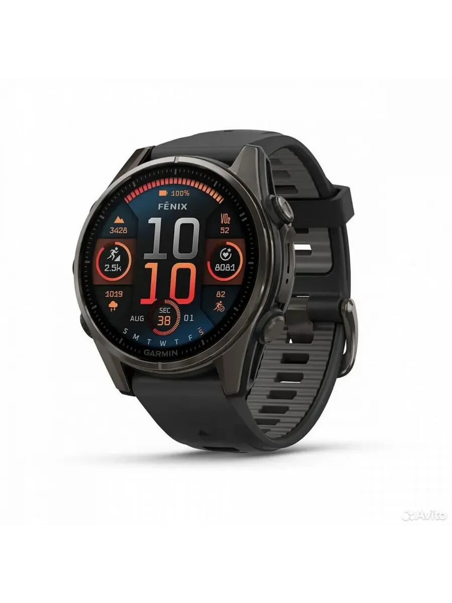 Умные часы FENIX 8 43mm Sapphire Carbon Gray 10-02903-21, 1.3"