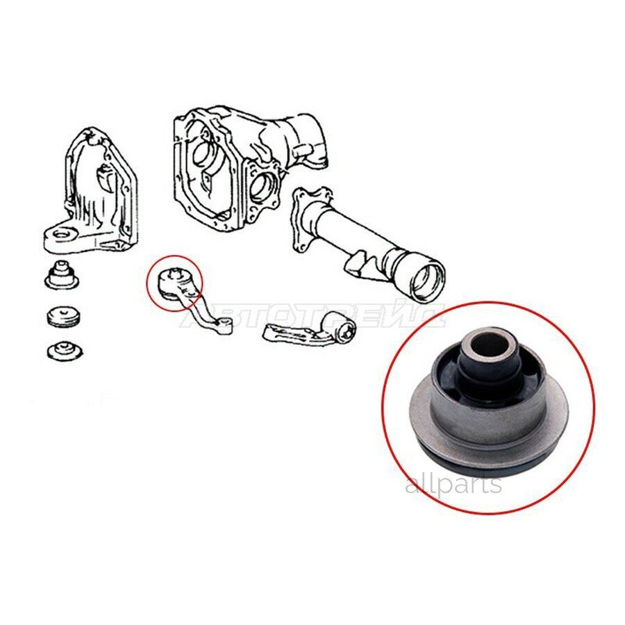 SAT ST-52380-60030B Сайлентблок редуктора Toyota Land Cruiser (J100) 98-07 / Lexus LX 98-07