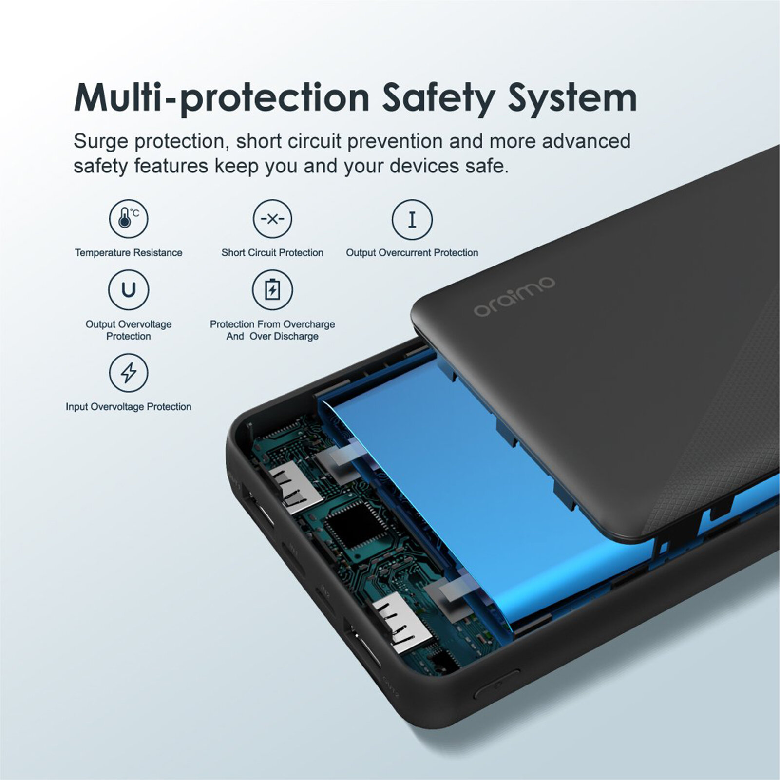 Oraimo Pilot 20000mAh 2.1A Быстрая зарядка Двойной выход Power Bank