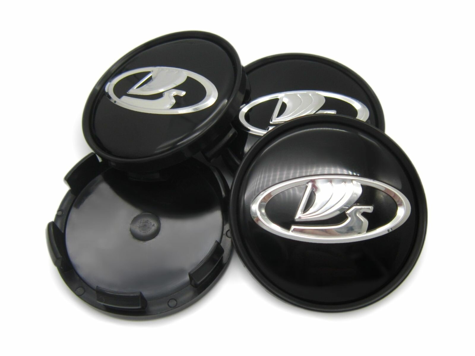 Колпачки заглушки на литые диски лада black 59/56/10 мм, комплект 4 шт.