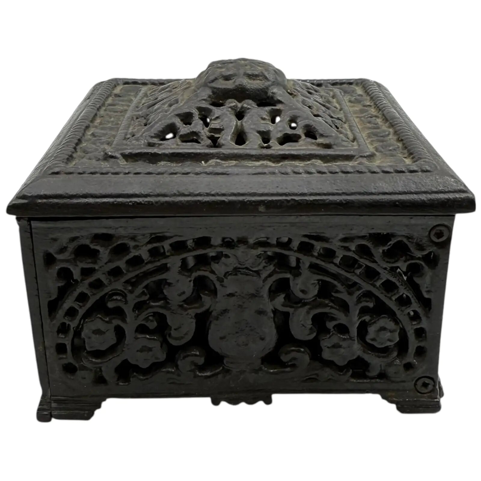 Чугунная шкатулка "Ажурная" (м/р) 1980-1990 гг. Куса, СССР