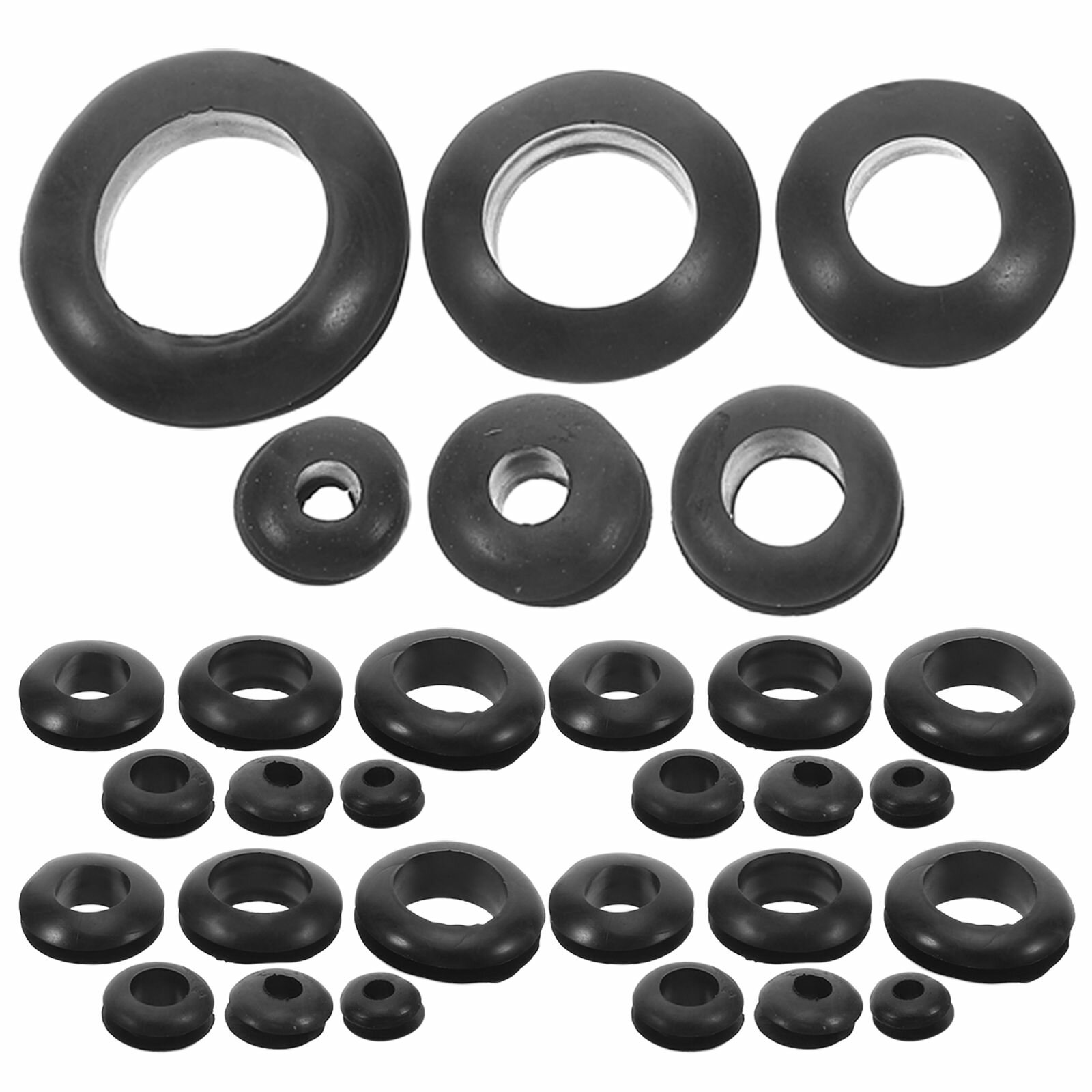 Резиновые уплотнители для электропроводки черного цвета, водостойкие, 260 шт, для защиты кабелей