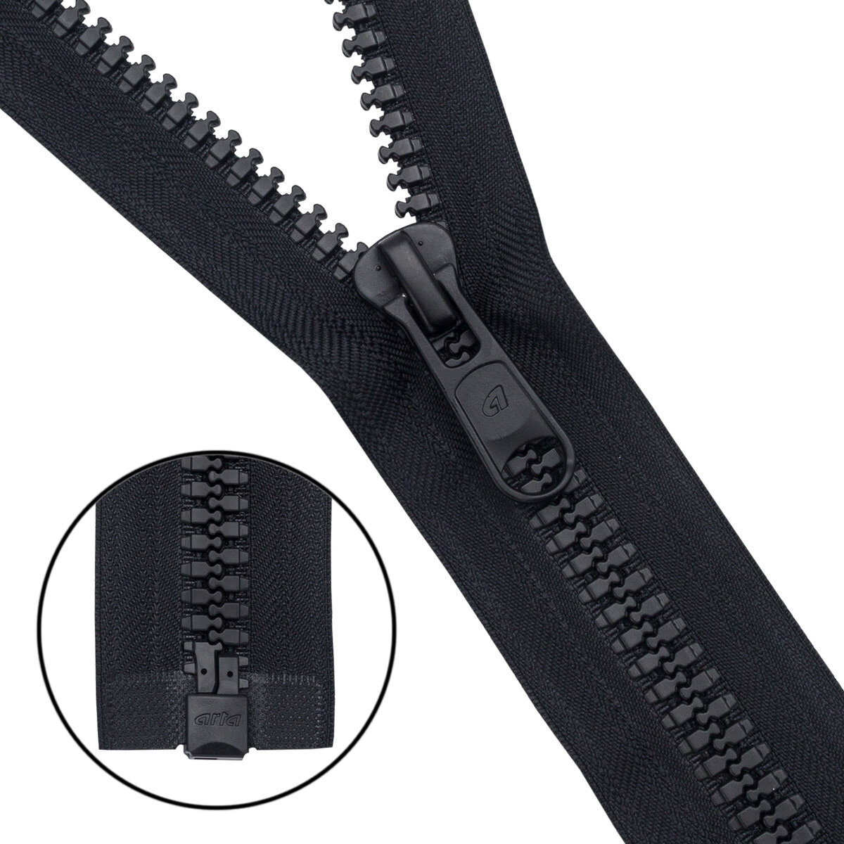 Молния трактор Т8 1 замок 90см (2458) Arta (A580 черный (New)), 5 шт