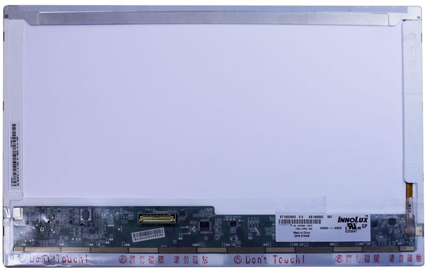 Матрица совместимая с BT140GW02 v.0, Диагональ 14, 1366x768 (HD), Светодиодная (LED)