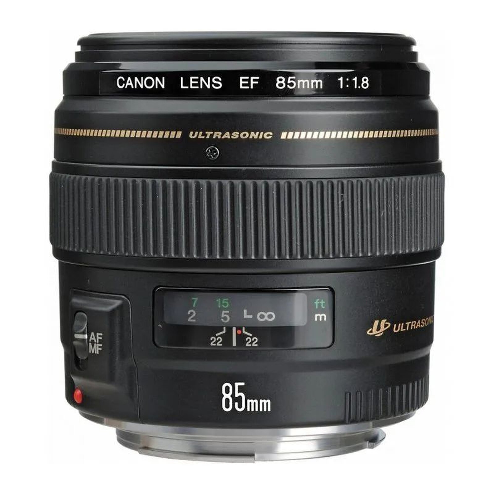 Объектив Canon EF 85mm f/1.8 USM, для портретной съёмки, чёрный, пластик