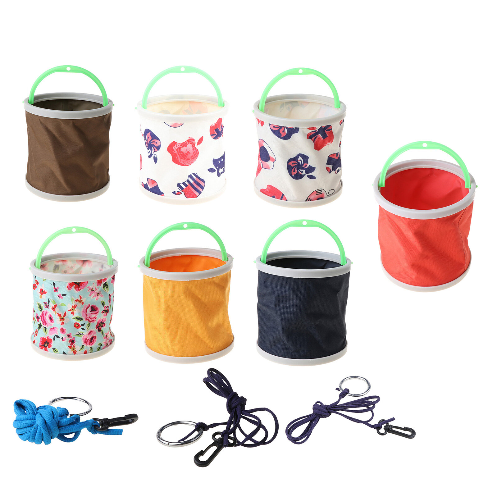 Круглое складное рыболовное ведро из брезента, диаметром 14 см, для кемпинга и походов.