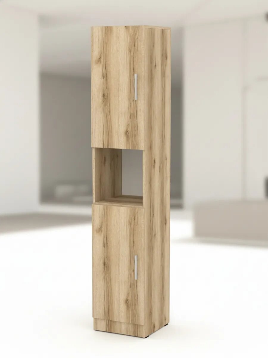 Шкаф пенал FRESTER распашной деревянный с полками в прихожую, от производителя