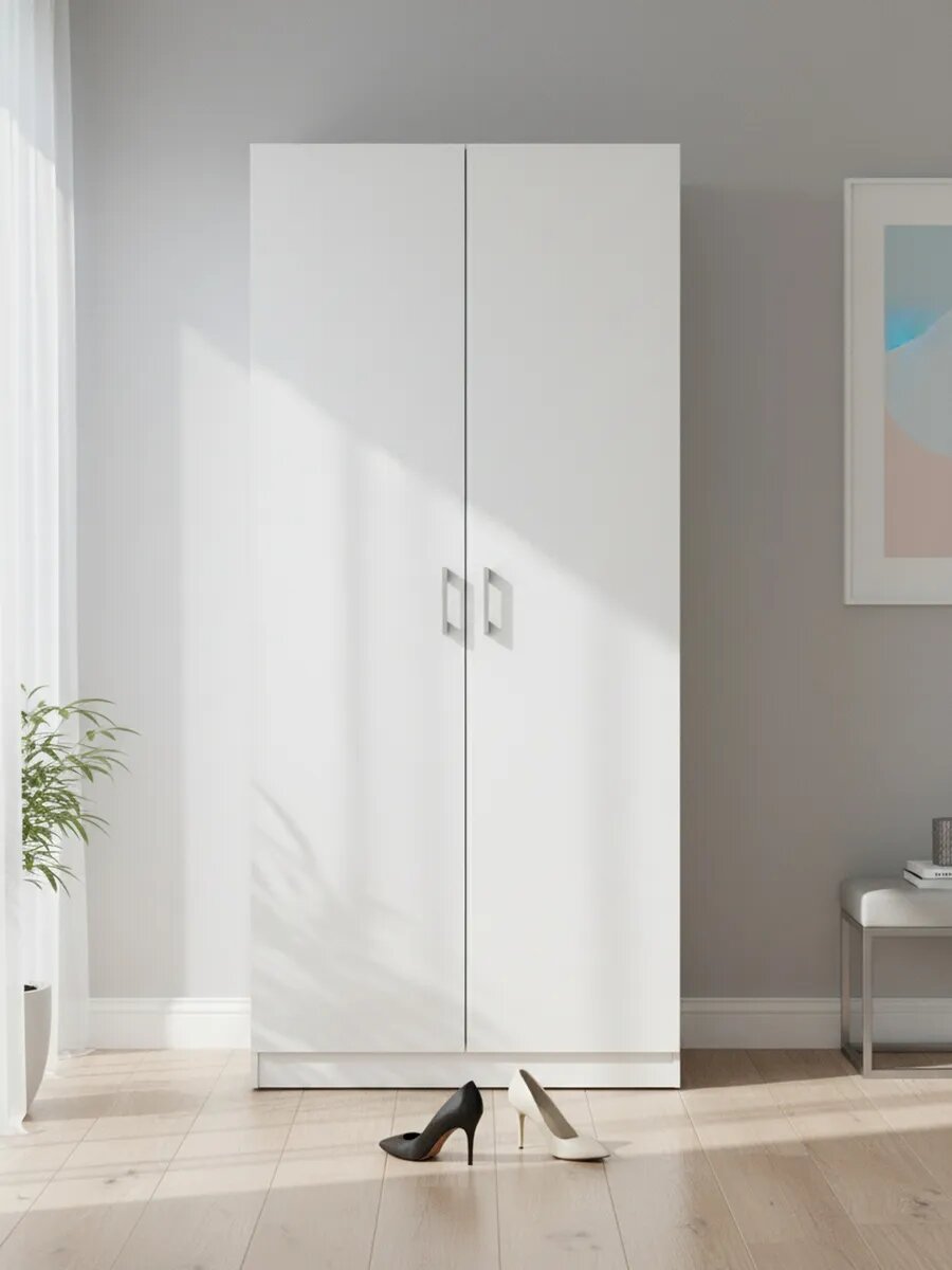 Шкаф FRESTER распашной на балкон в спальню для одежды с полками, от производителя