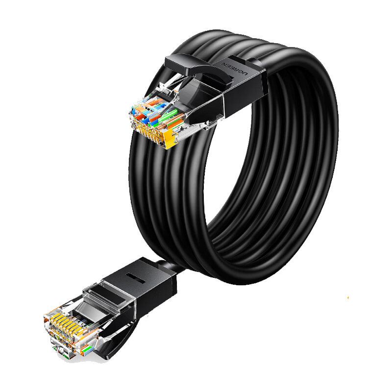 Ethernet-кабель UGREEN category 6 gigabit round cable, черный, 15m EU