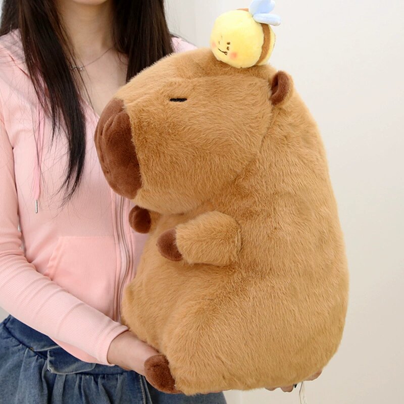 Подлинная кукла Капибала, подушка для сна, тянущая линия, кукла-капибара, мягкая игрушка, детский подарок на день