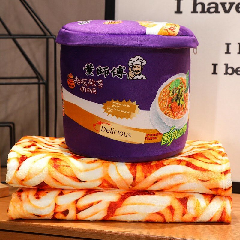 Плюшевая игрушка в виде миски для лапши быстрого приготовления, креативная игрушка-подушка в виде еды, подарок на день