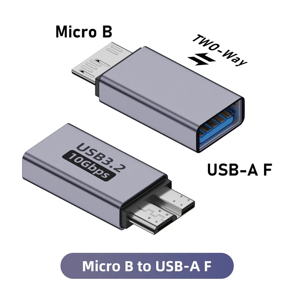 Удлинитель USB3.0 USB C к Micro B, 10 Гбит/с, удлинитель кабеля типа C «мама» на Micro B для Samsung, ноутбука, телефона, жесткого диска Micro B to USB A