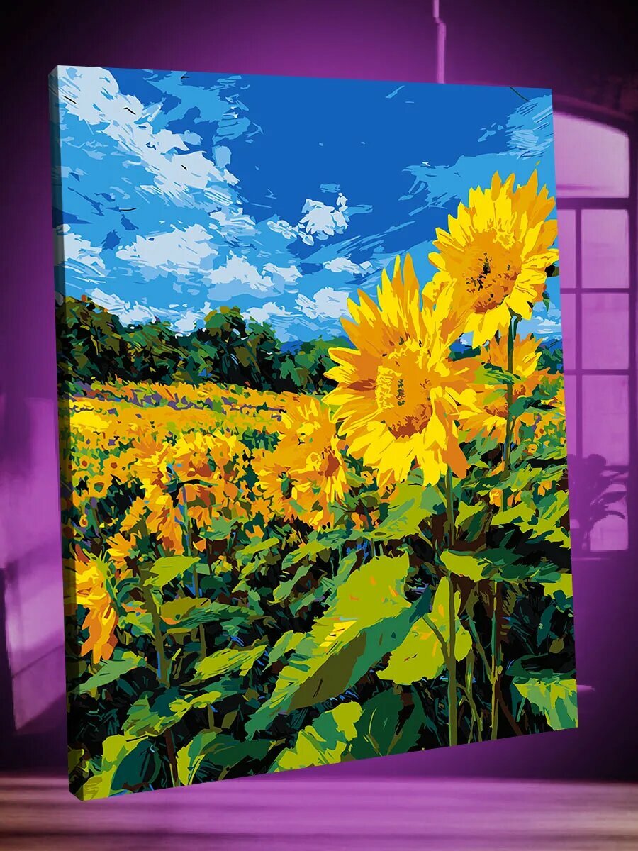 Картина по номерам Подсолнухи