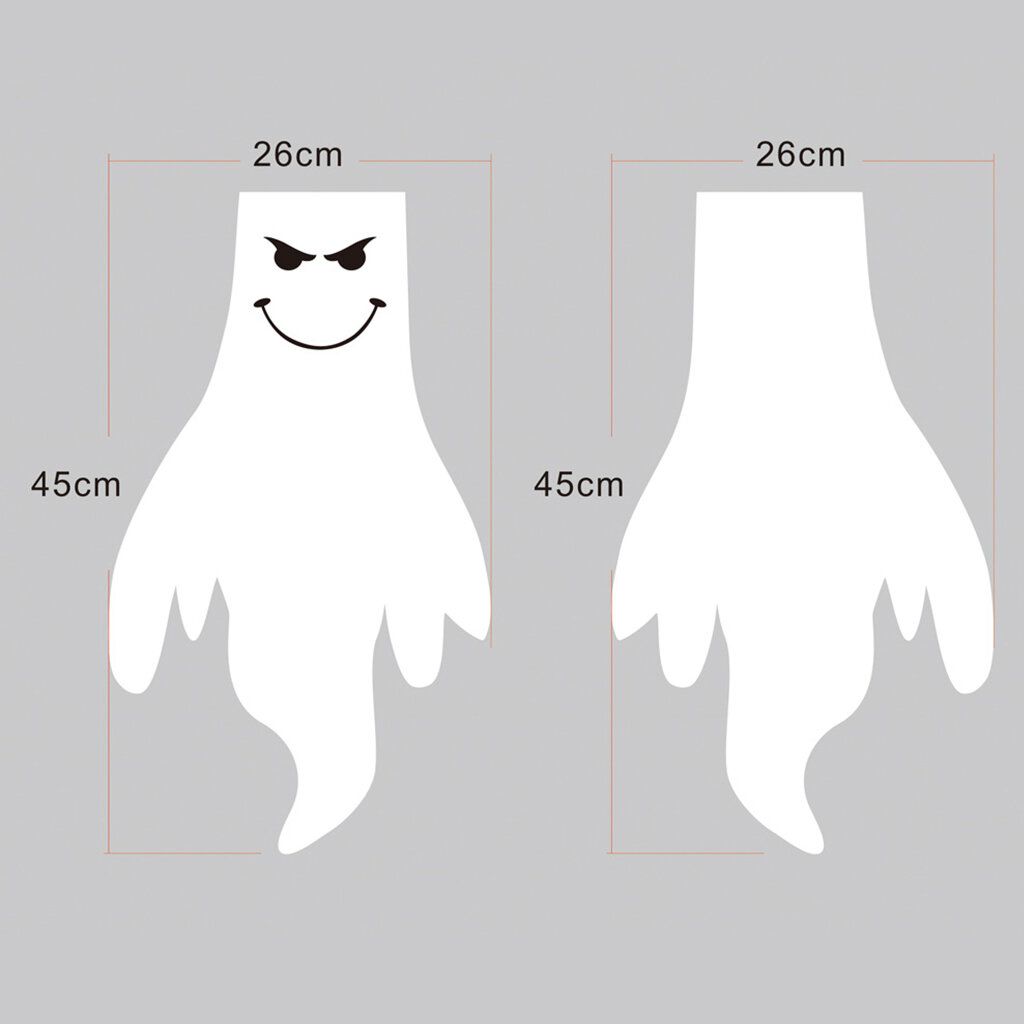 Флаги с призраками для Хэллоуина, подвесные украшения для деревьев, ветряные рукава для сада