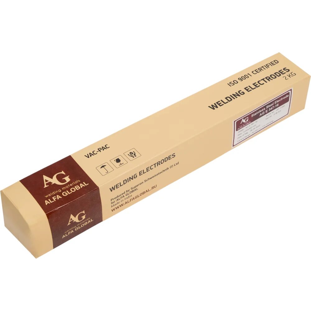 Электроды E347-16 4 mm × 350 mm VAC‑PAC AG A‑3‑34716‑40‑2, рутиловое покрытие, нержавеющие стали, сварочное решение — фото 1