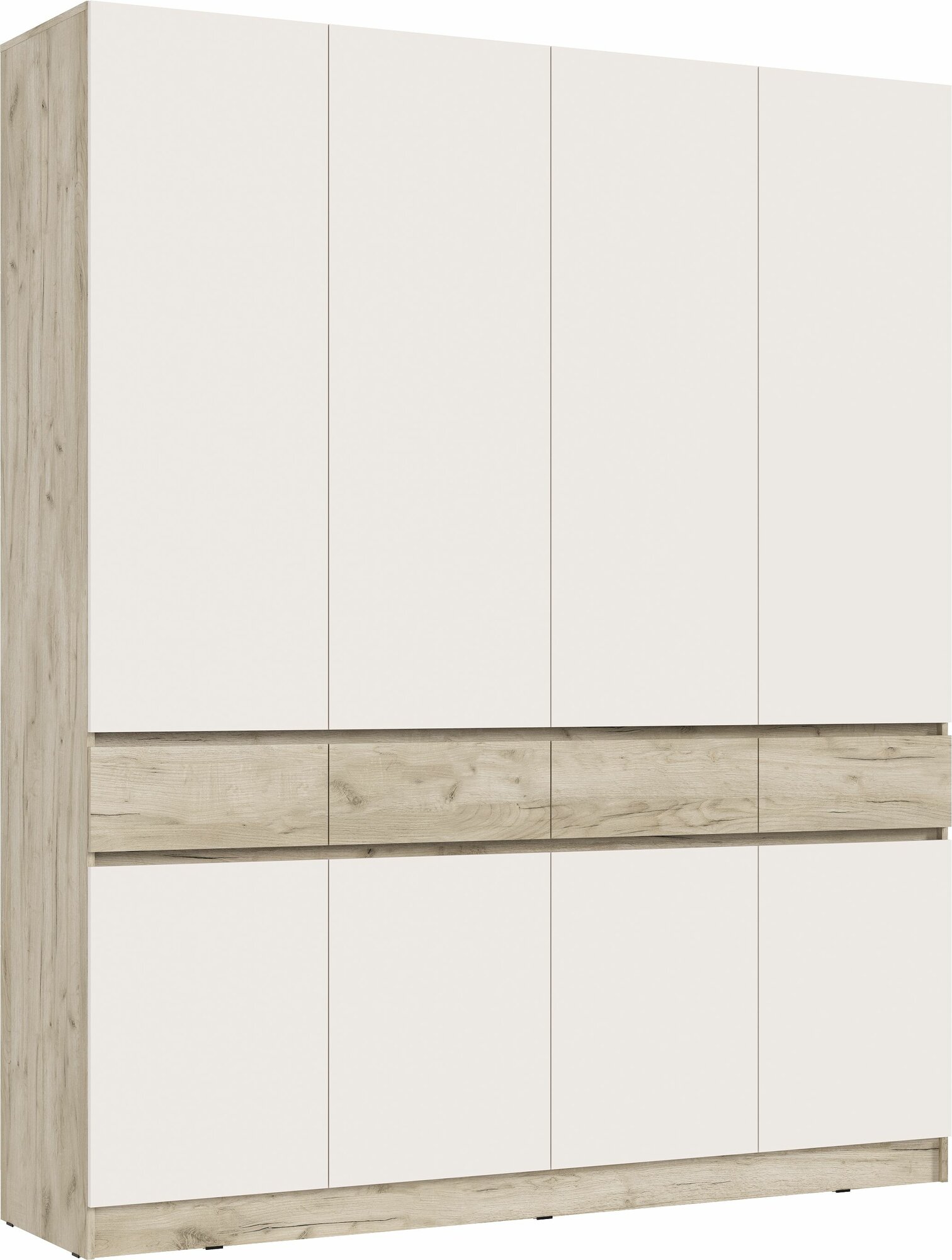 Шкаф 4-ств. Регина 1998х2400х520 (Кашемир/Дуб крафт серый) МИФ