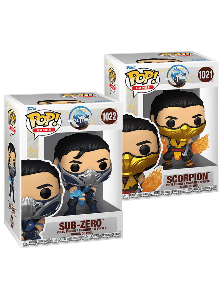 Фигурка POP! Мортал Комбат Саб Зиро и Скорпион Mortal Kombat №1021 №1022 10 см