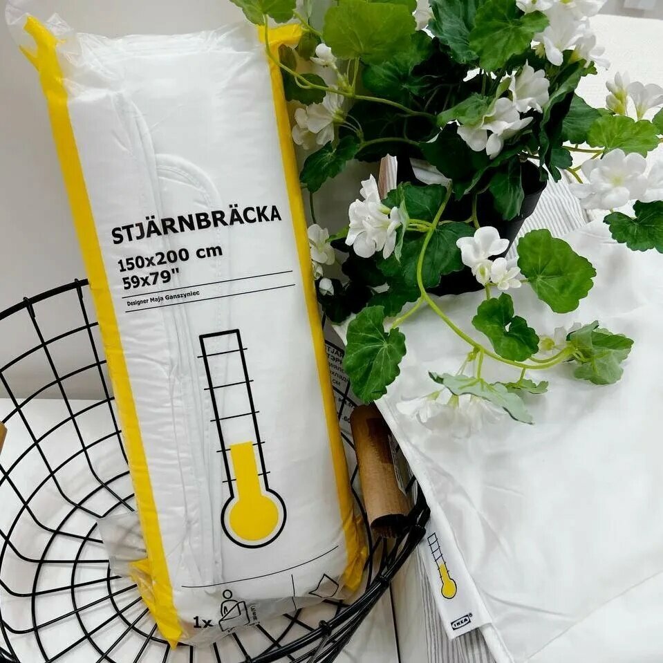 IKEA Одеяло Полуторный 150x200 см, Летнее, с наполнителем Полиэстер, Лиоцелл, комплект из 1 шт
