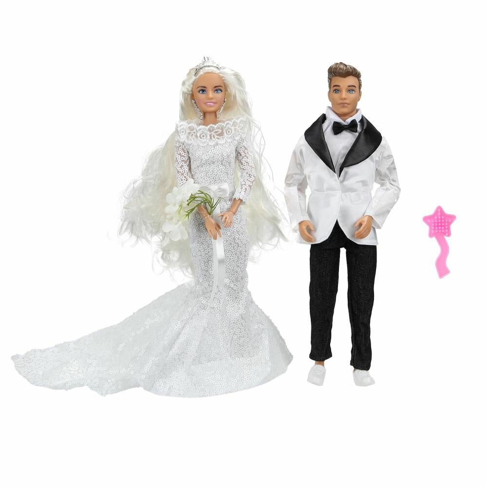 Кукла 29 см София и Алекс, руки и ноги сгибаются, свадьба