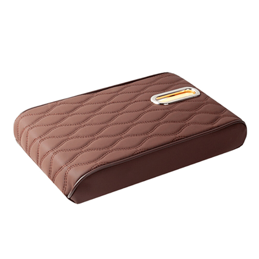 Чехол для центральной консоли автомобиля, универсальный чехол для подлокотника сиденья с встроенным ящиком для салфеток, автомобильные аксессуары для интерьера, чехол-защитник подлокотника из автопамятной пены и кожи для большинства внедорожников,