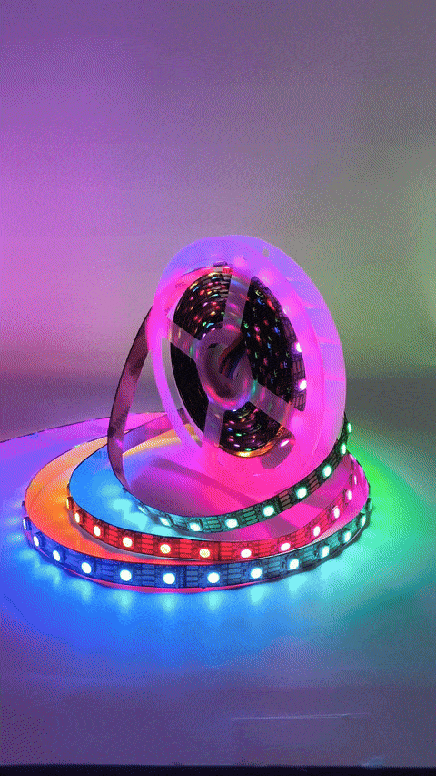 Адресная светодиодная лента GS8208 5050 12v 18w 60led ip33 RGB 5м