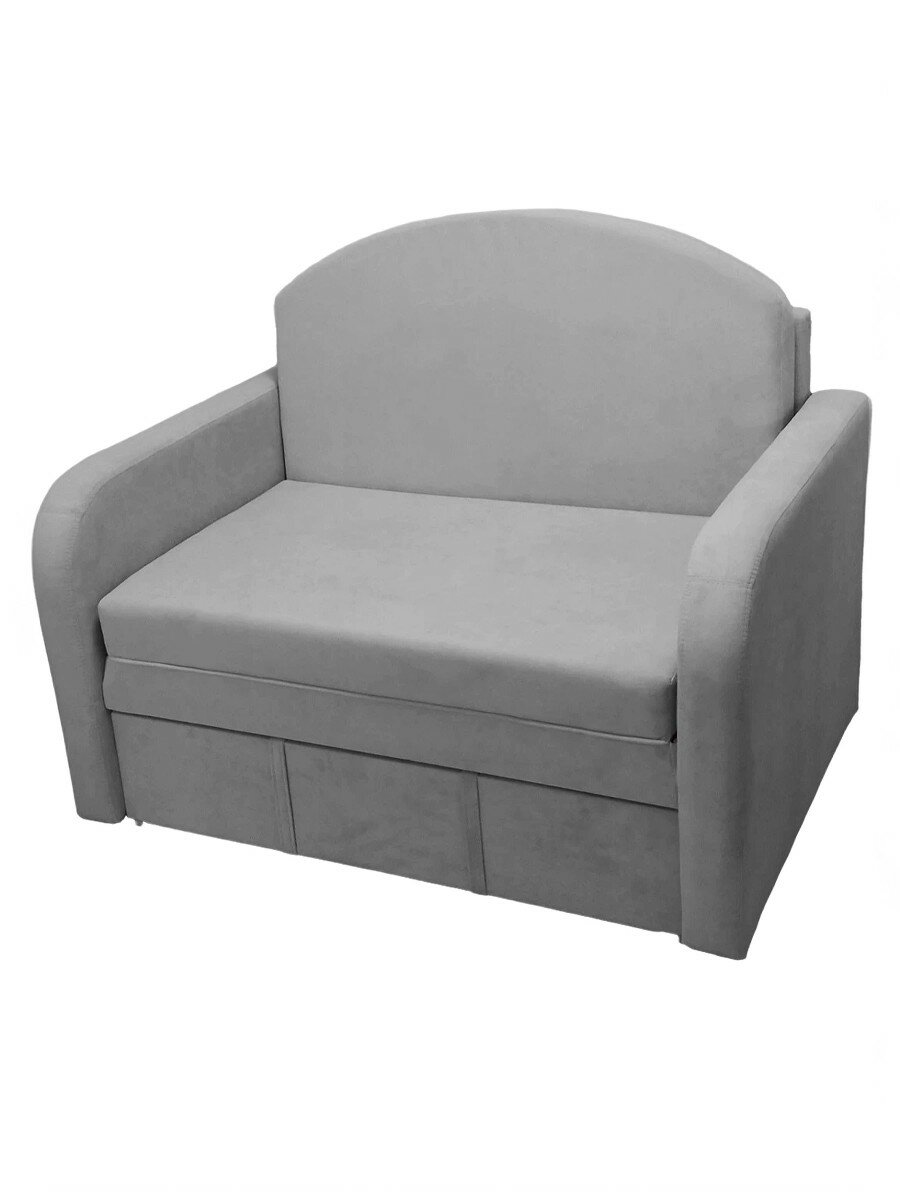 Диван Соня 100, раскладной вперед, велюр светло-серый