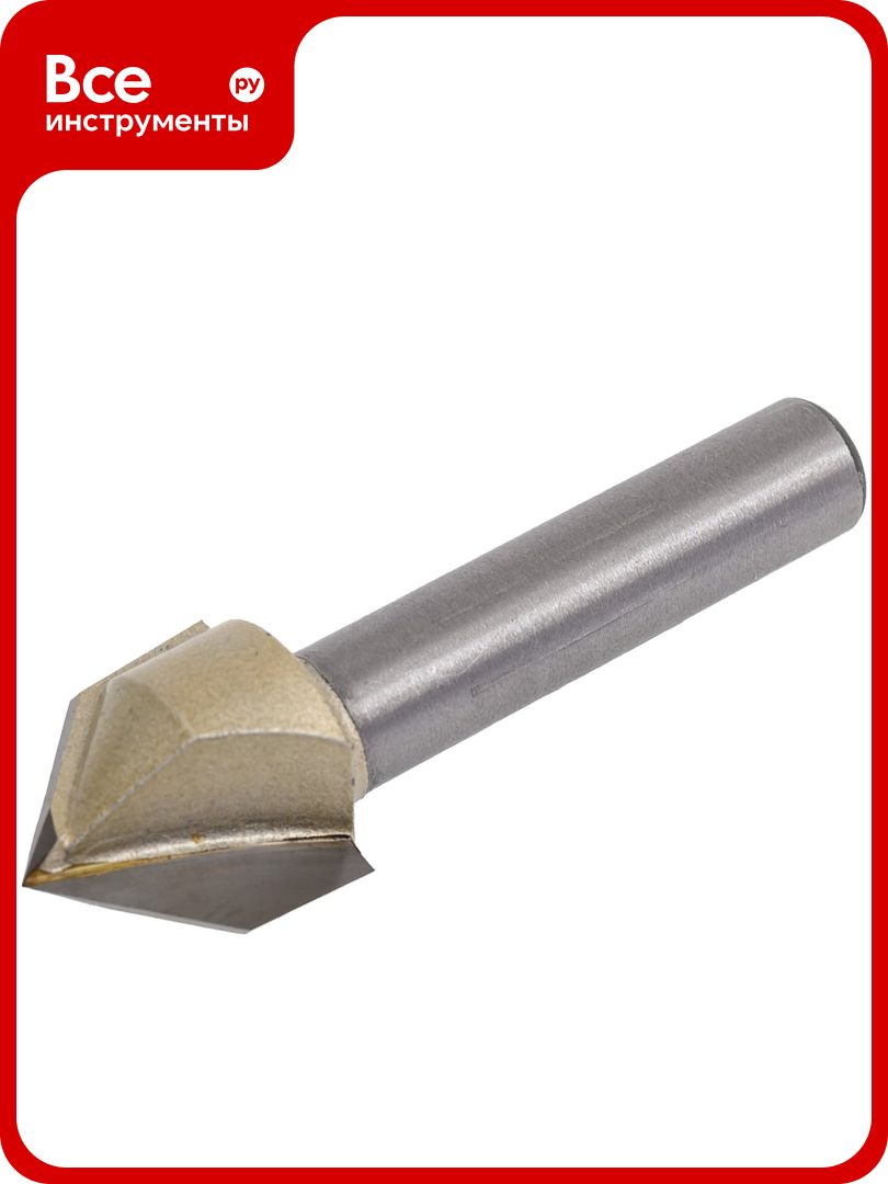 Фреза по дереву пазовая галтельная 90 градусов, 16х16 мм, хв-к 8 мм Strong СТФ-, из высококачественной