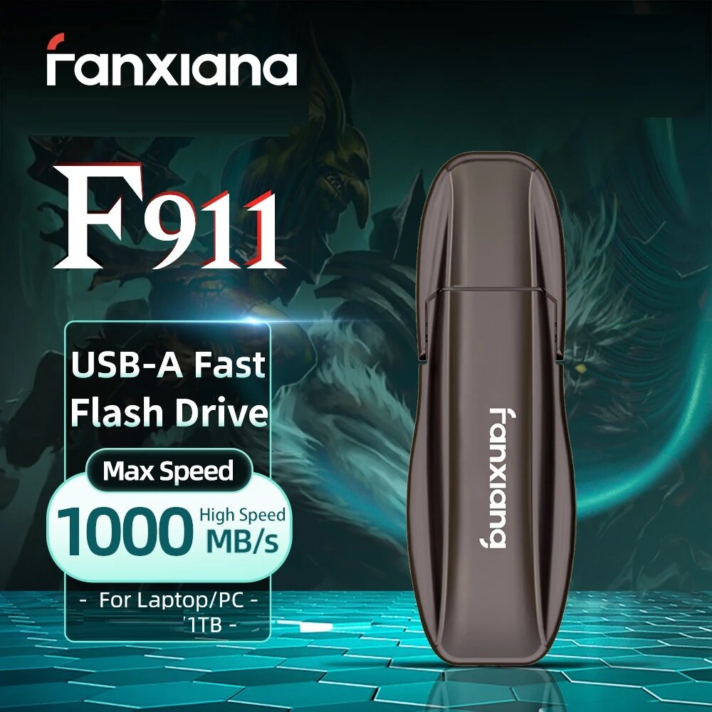 Скоростная USB-флешка Fanxiang F911 1 ТБ 1000MBs без просадок цинковый сплав корпуса