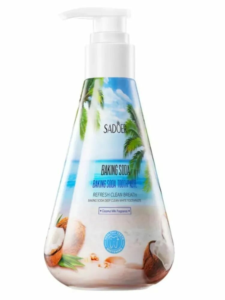 SADOER Зубная паста с содой, гелевая, отбеливающая 220 гр.