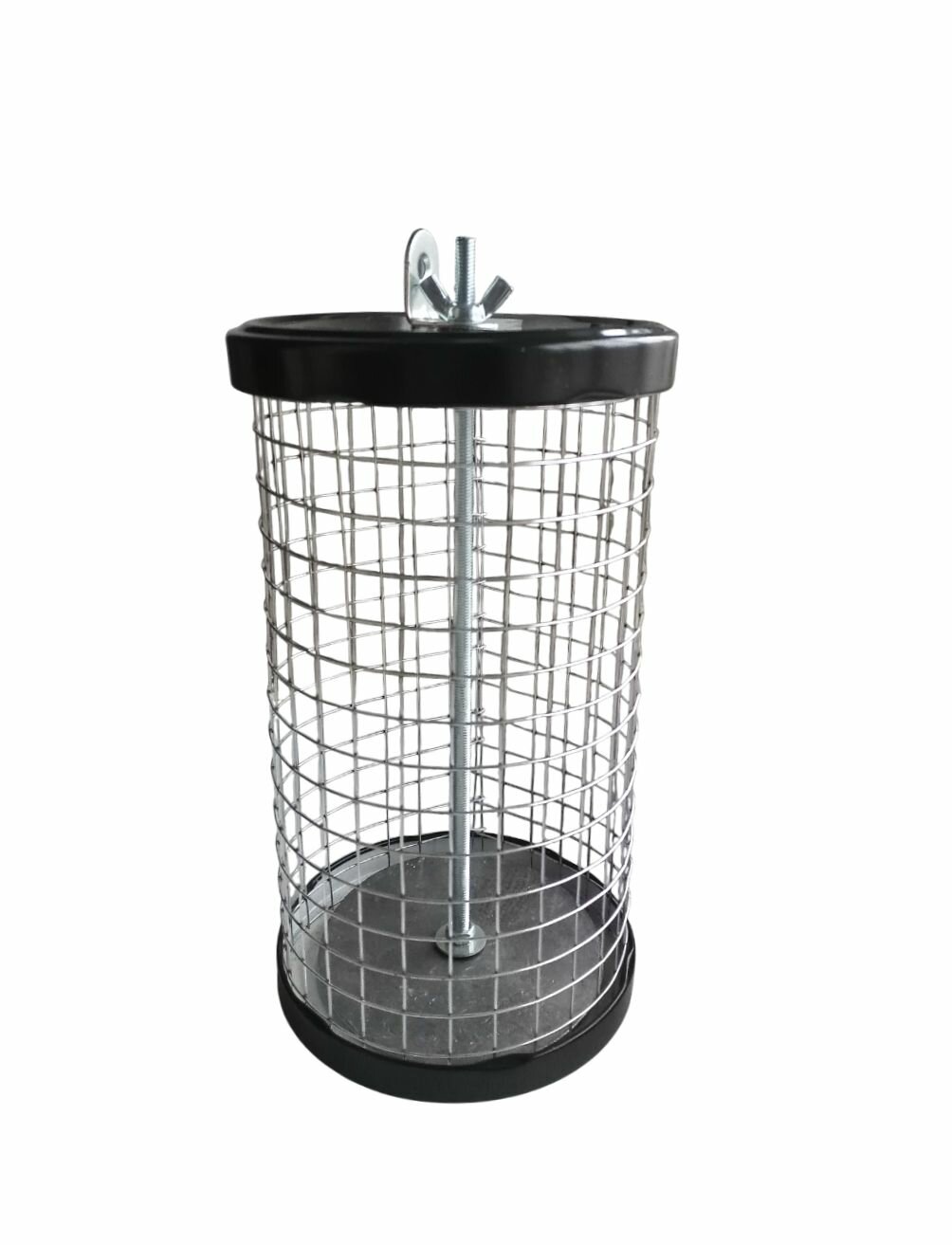 Кормушка с грузом для зимней и летней рыбалки. Кормушка рыболовная черная. 350 гр. Диаметр 100 мм / высота 180 мм / 1.5 л