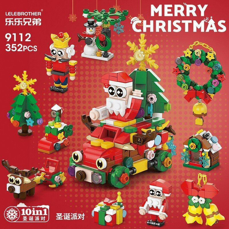 Конструктор Lele Brothers: развивающая сборная модель автомобиля для детей, пожарная машина для мальчиков, головоломка,